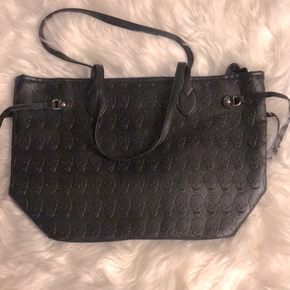 Bags | Skull Embossed Large Purse | Poshmark